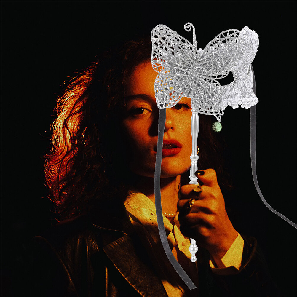 Маска Карнавальная С Драконом На Палочке Для Женщин 2 Штук 34.00X21.00X9.00Cm
