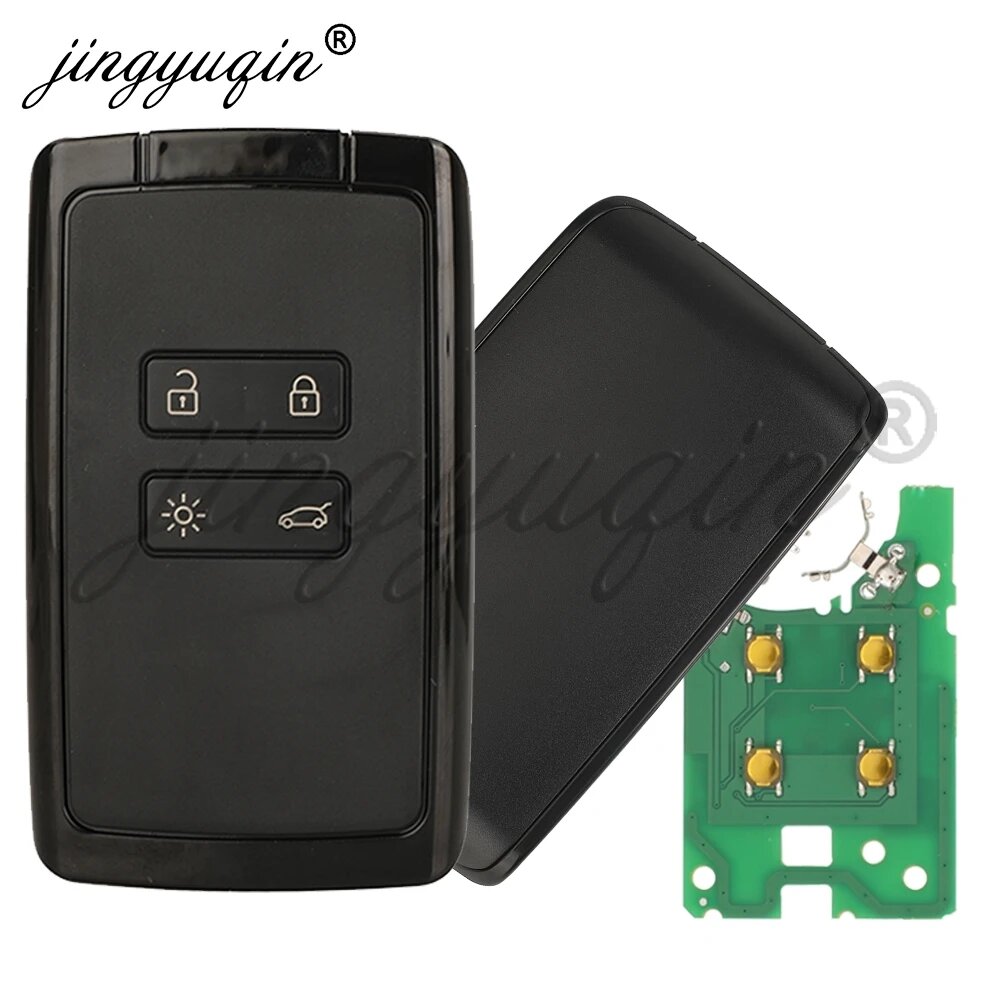 Умный Брелок-ключ Для Автомобиля 433 МГц 4A Для Renault Captur, Megane, Clio, Zoe, 2BTN Black