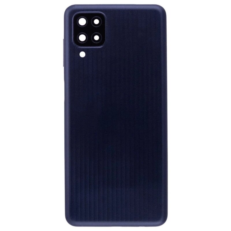 Задняя крышка для Samsung M127 Galaxy M12 (черный) (в сборе со стеклом камеры)