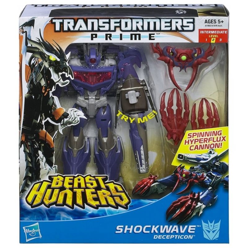 Трансформеры игрушки Hasbro Transformers Prime Beast Hunters Voyager Class Shockwave