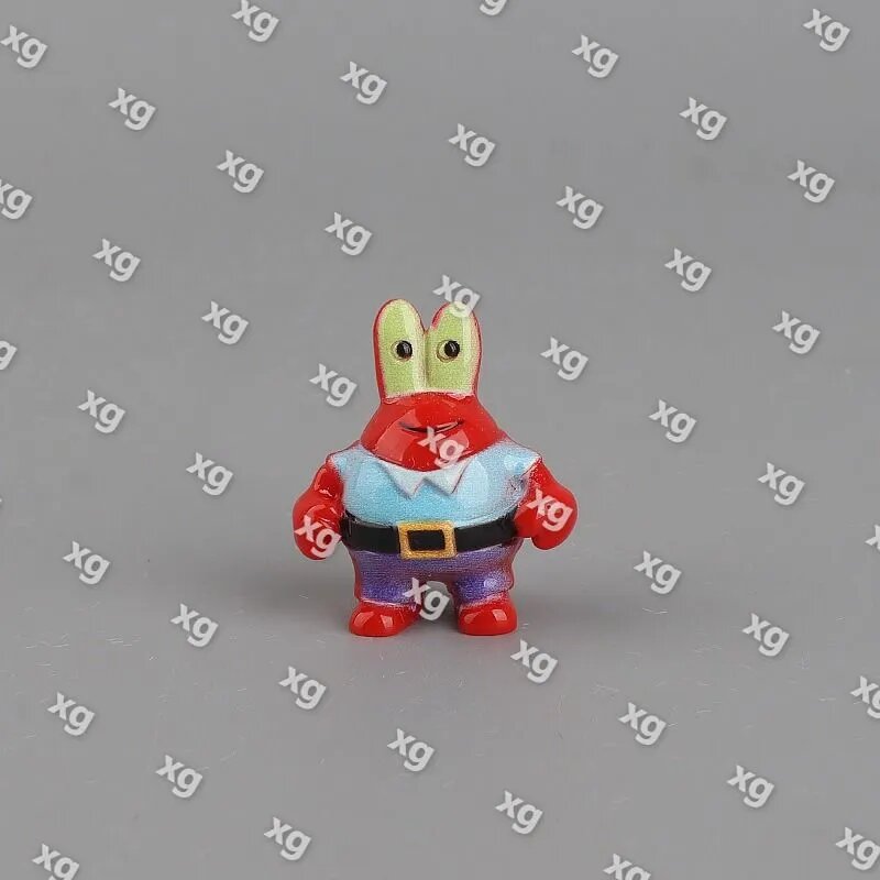 Мини-фигурка мистера Крабса из мультфильма, декоративный элемент для поделок и стола, смола, красный