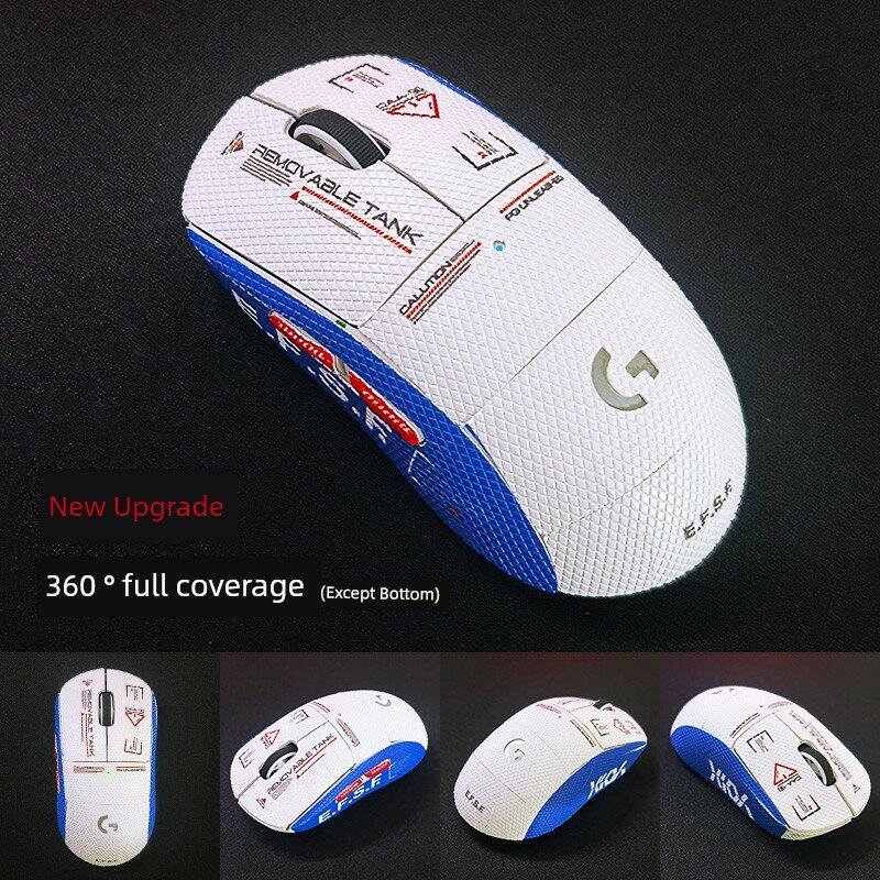 Blue White Gundam 360° Full Coverage Наклейка для мыши Logitech GPW 1st/4th Gen