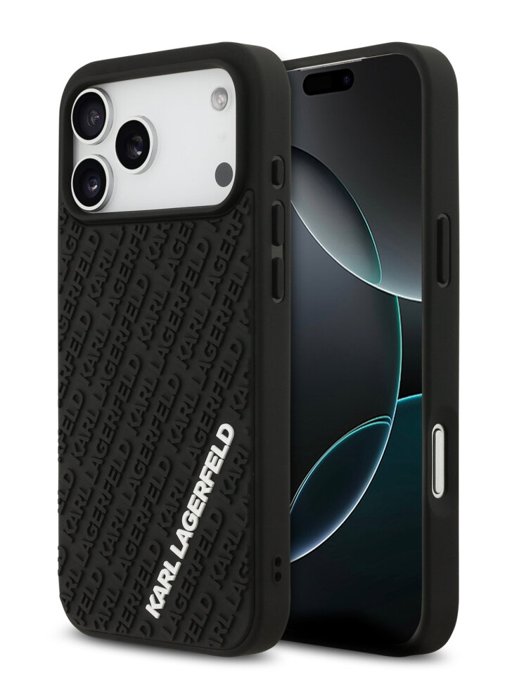 Чехол Lagerfeld 3D Rubber для iPhone 17 Pro Max черный