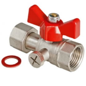 Кран шар 1/2"х1/4" ВВ для подключения манометра VALTEC VT.807. N.0402