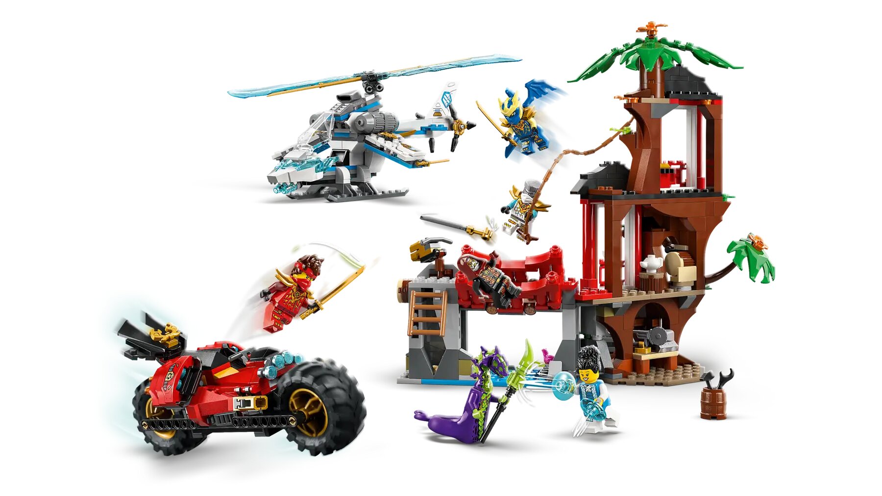 Конструктор LEGO Ninjago 71857 Битва за дом на дереве на машине ниндзя, 642 дет. — фото 1