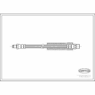 Шланг тормозной CORTECO 19018507 передний, задний 303 мм BMW 3 E30, 5 E60, 7 E65, E66 82