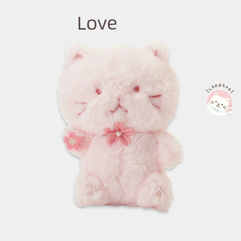 Мягкая игрушка-кошка HAPiNS из серии «Розовая сакура» — кукла-котенок, подарок на день рождения Milk Cat Limited,