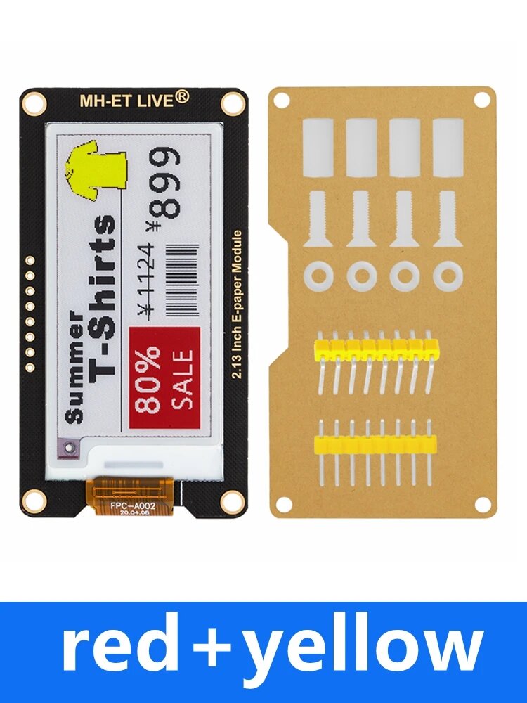 E-ink дисплей 2.13", Baishundianzi
