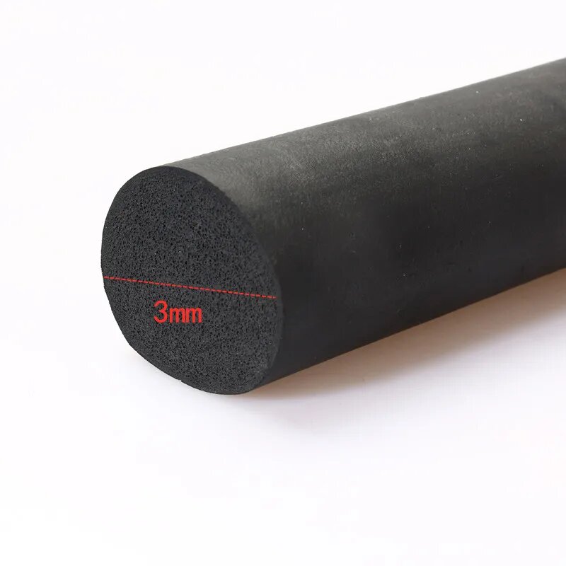 Черная уплотнительная лента EPDM 10 м 3mm