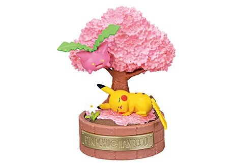 Pokemon Pikachu & Oddish Sakura Tree Figurine, Розовый