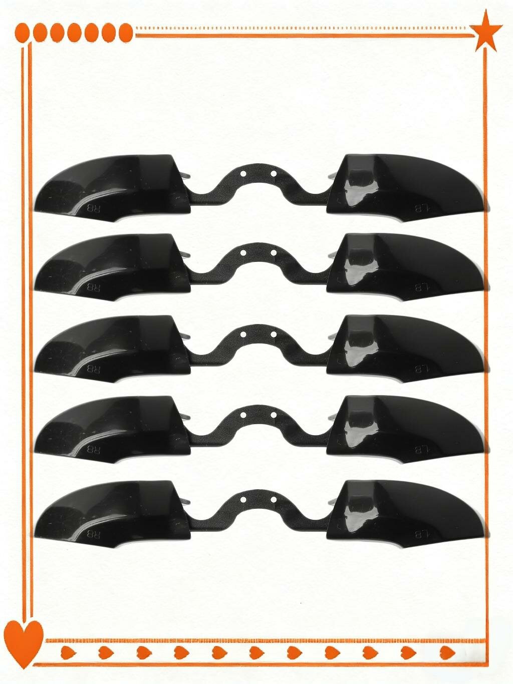 Комплект замены кнопок LB/RB и триггеров для Xbox One Elite, Черный