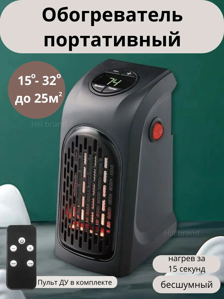 Обогреватель в розетку портативный электрический для дома