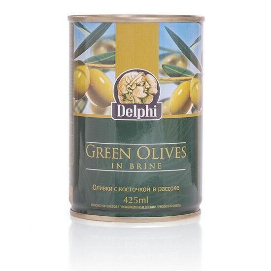 Оливки Delphi с косточкой в рассоле Superior 261-290 400 г