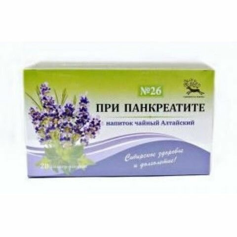 Чайный напиток Универсал-Фарма при панкреатите алтайский, 20 пакетиков
