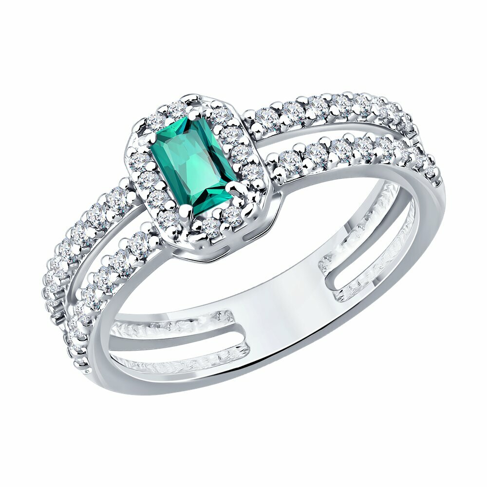 Кольцо, серебро, 925 проба, родирование