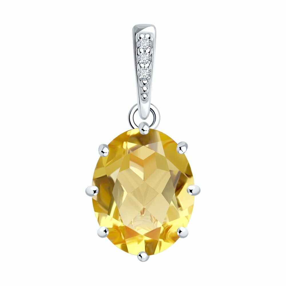 Подвеска, серебро, 925 проба, родирование