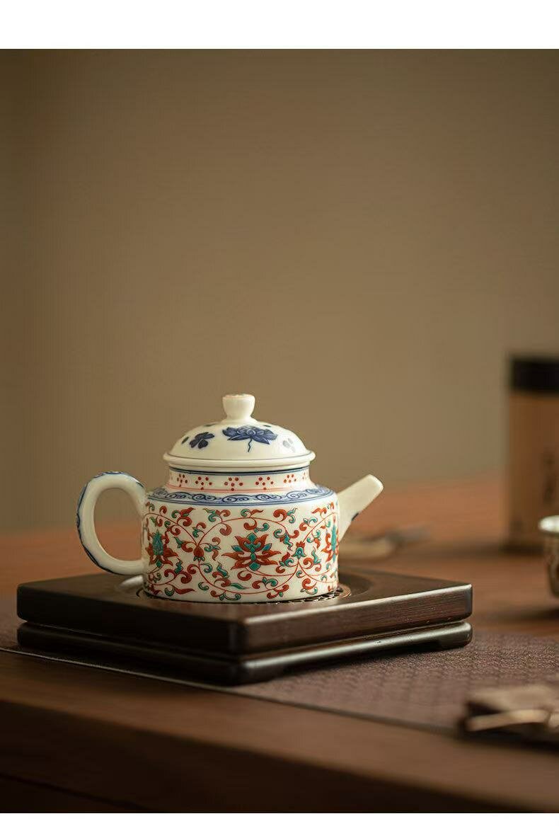 Чайник заварочный Jinglongtang Tangled Lotus, керамика, ситечко, 0,25 л