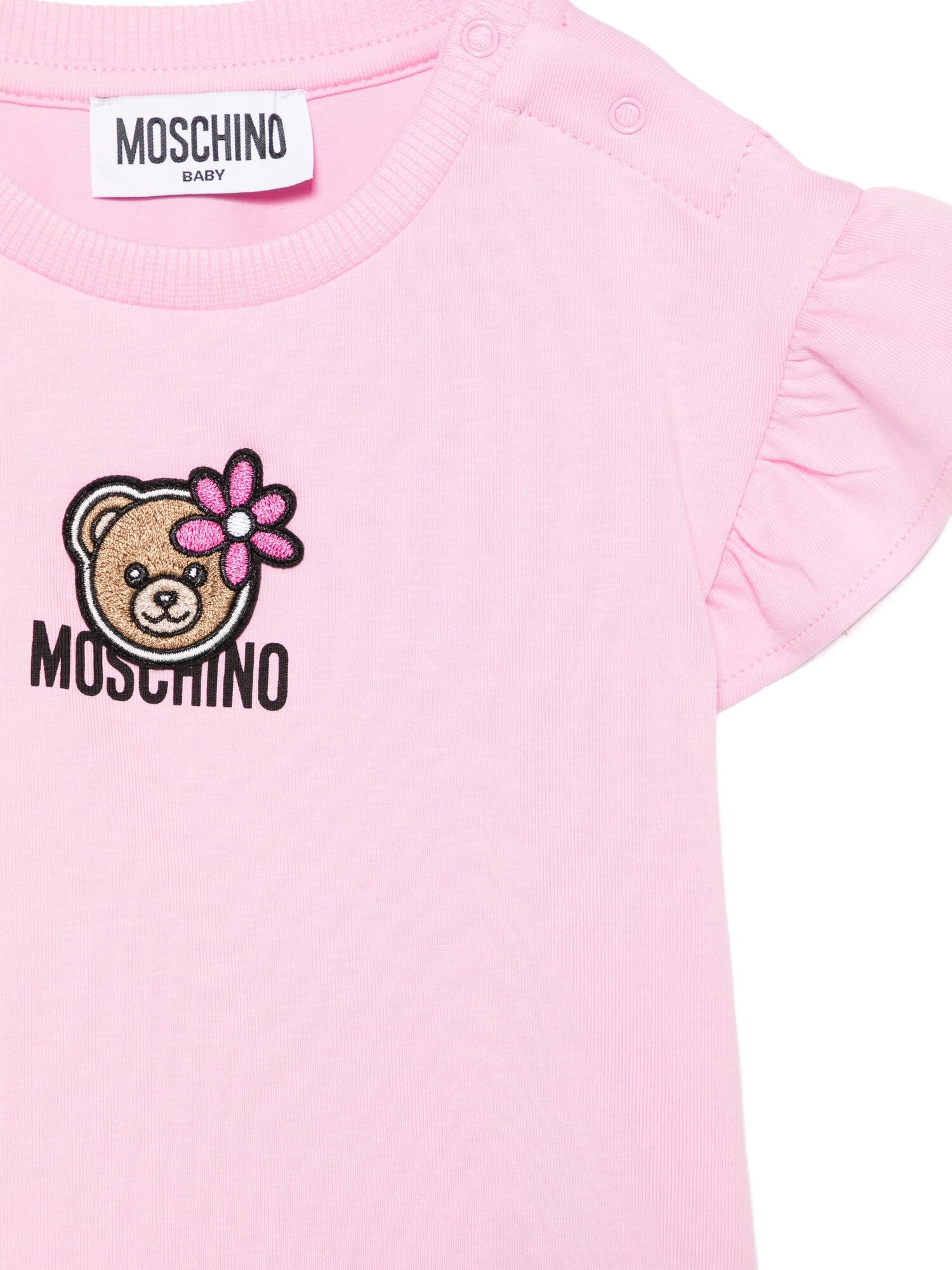 Футболка MOSCHINO, размер 80, розовый — фото 1