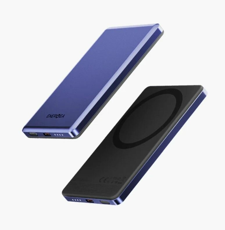 Ультратонкий внешний аккумулятор EnergEA Alupac Mini 5K, 5000MAH MAGSAFE - синий (Indigo Blue)