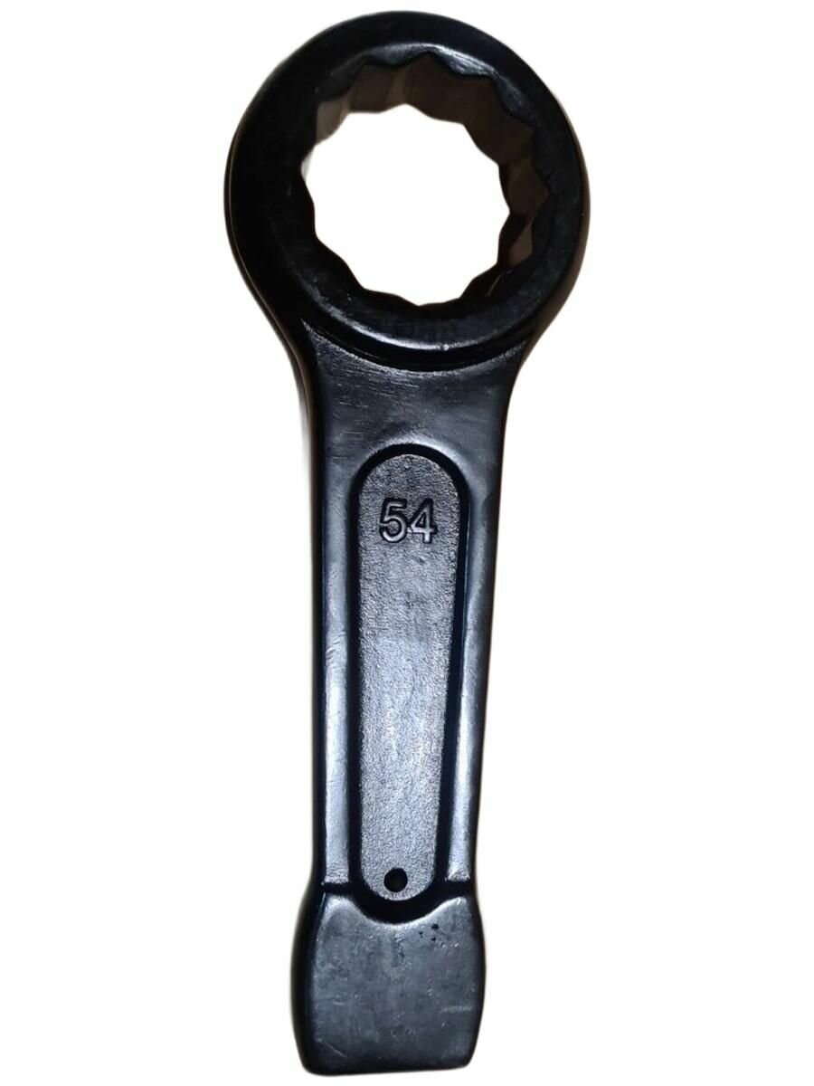 Ключ накидной ударный односторонний 54 мм, легированная сталь, черный.