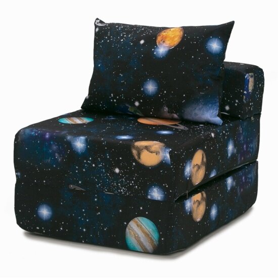 Бескаркасное кресло-кровать Mypuff Космос, размер ХXXХL, мебельный хлопок (kv_516_v2)