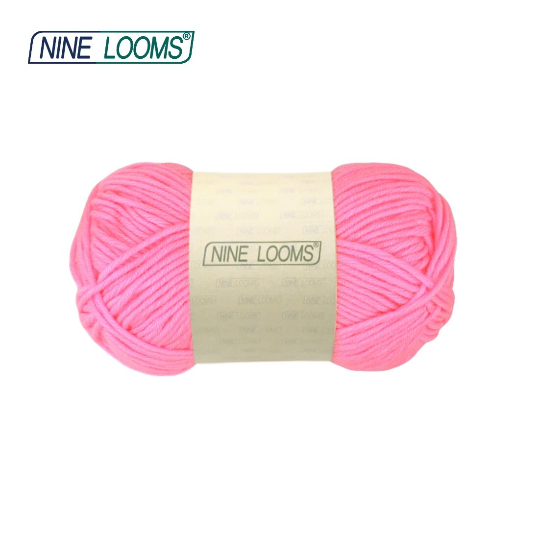 NINE LOOMS пряжа акриловая, Розовый, 31 Geranium Pink, 50г