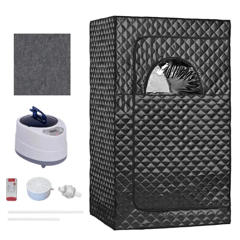 Сауна с душевой кабиной портативная мобильная паровая сауна черного цвета для одного человека 170x100x75 см