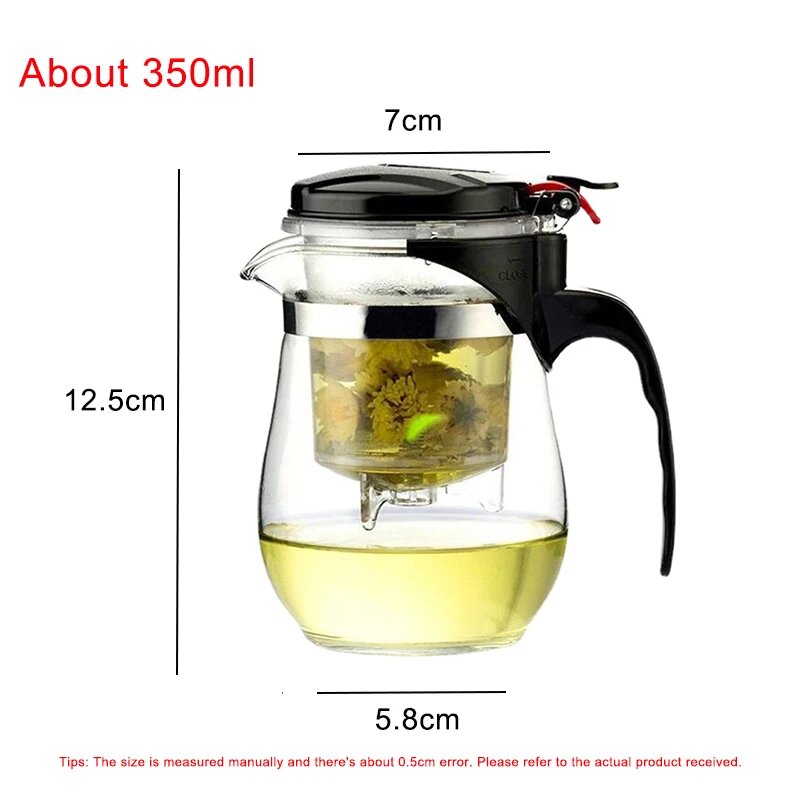 Стеклянный чайник To Catch Fish объемом 301-400 мл 01 350ml