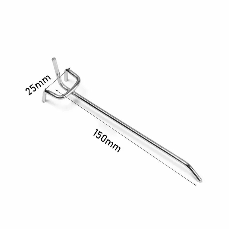 Крючки для перфорированной панели из нержавеющей стали 5Pcs, 25mmX150mm