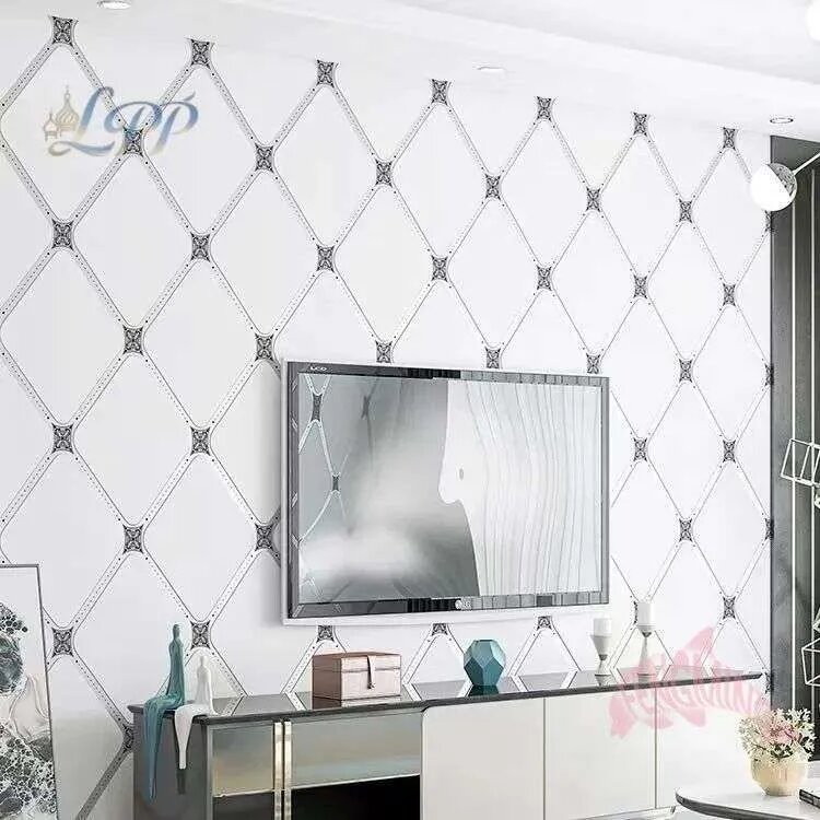 Обои Бумажные на флизелине 9.5 м, 0.53 м для спальни, виниловые, геометрический узор