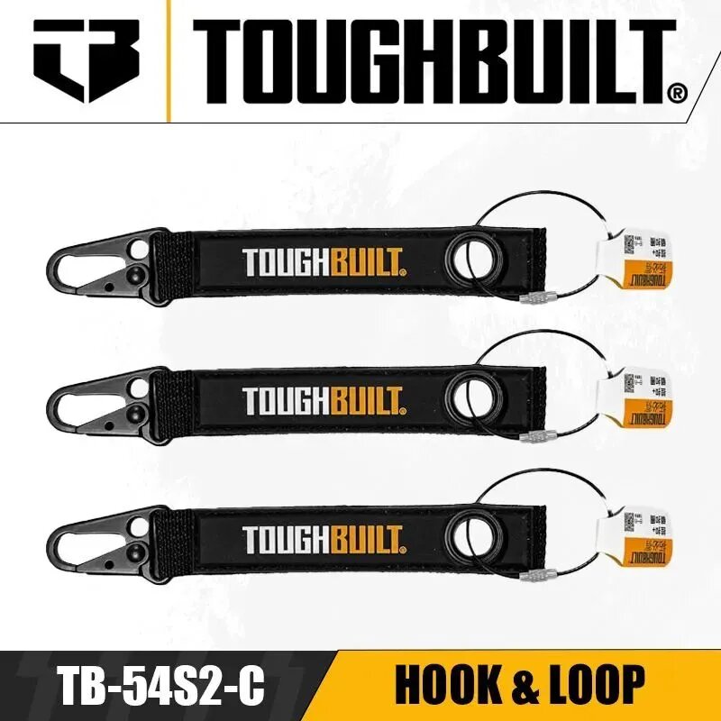 TOUGHBUILT TB-54S2-C HOOK & LOOP Подвес/крюк для ключей и инструментов, черный