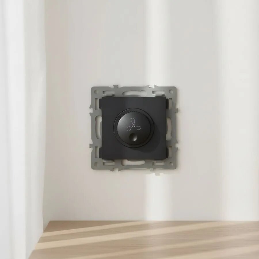 Регулятор электродвигателя регулятора диммер для ламп 220В 15Вт - 300Вт 16А, бескаркасный, черный