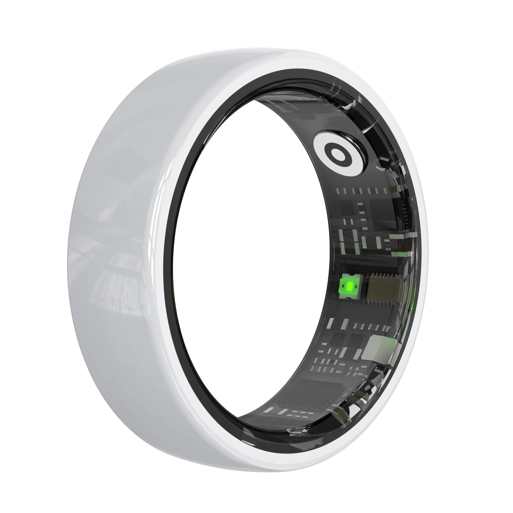 Умное кольцо R12, Bluetooth, для проверки здоровья и улучшения сна，No.11 20.8mm，белый