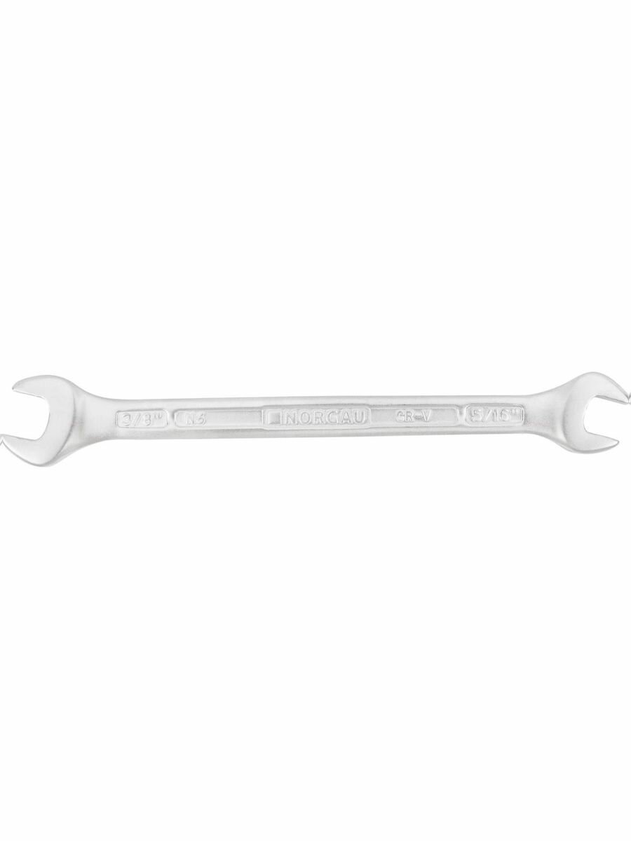 Гаечный ключ дюймовый рожковый NORGAU Industrial двусторонний, 5/16x3/8, HРM High precision machining