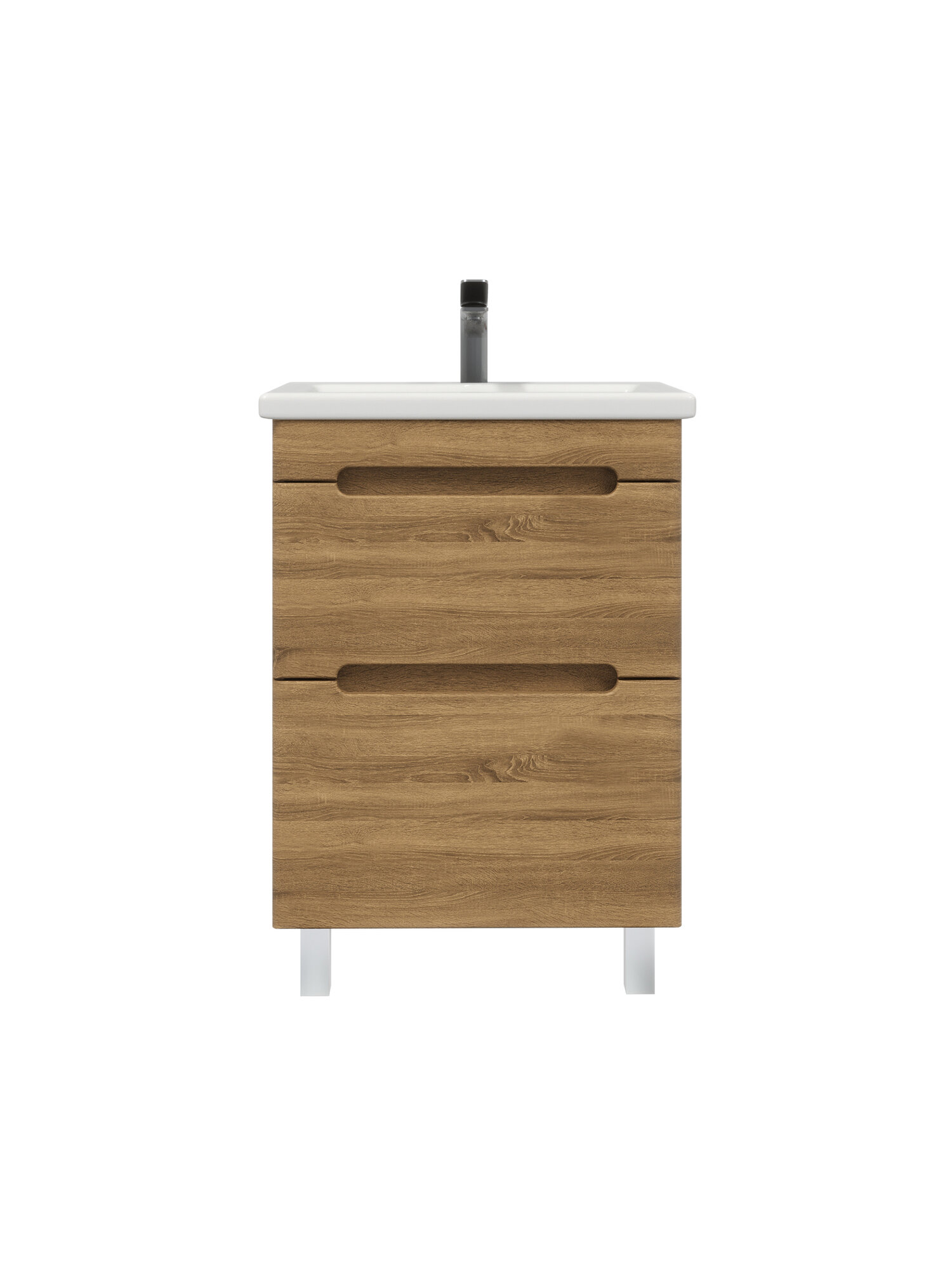 Тумба напольная Vannika Canto 50 с раковиной Como 50 (комплект) для ванной комнаты, Gold Craft