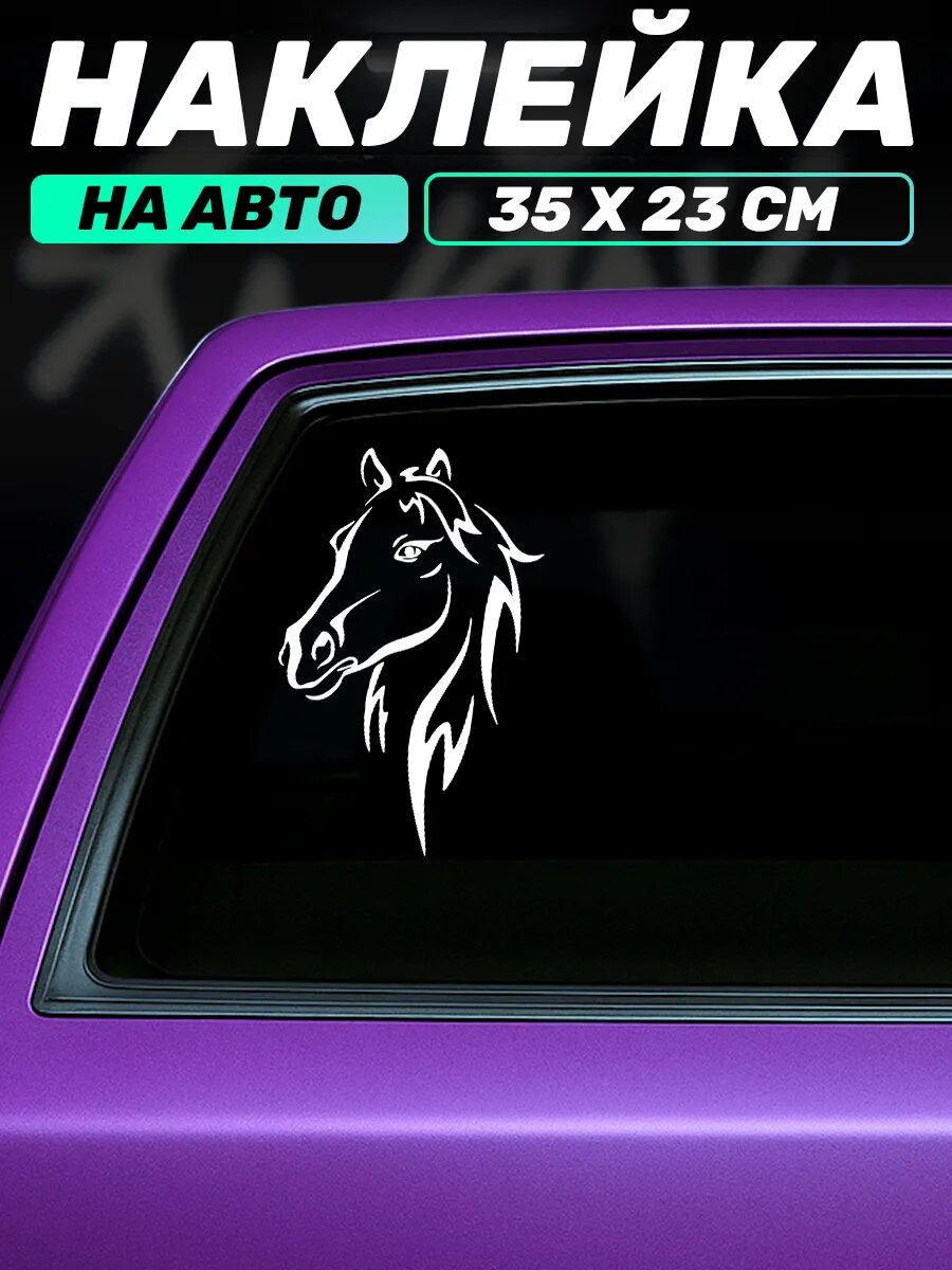 Наклейка на авто Лошадь портрет