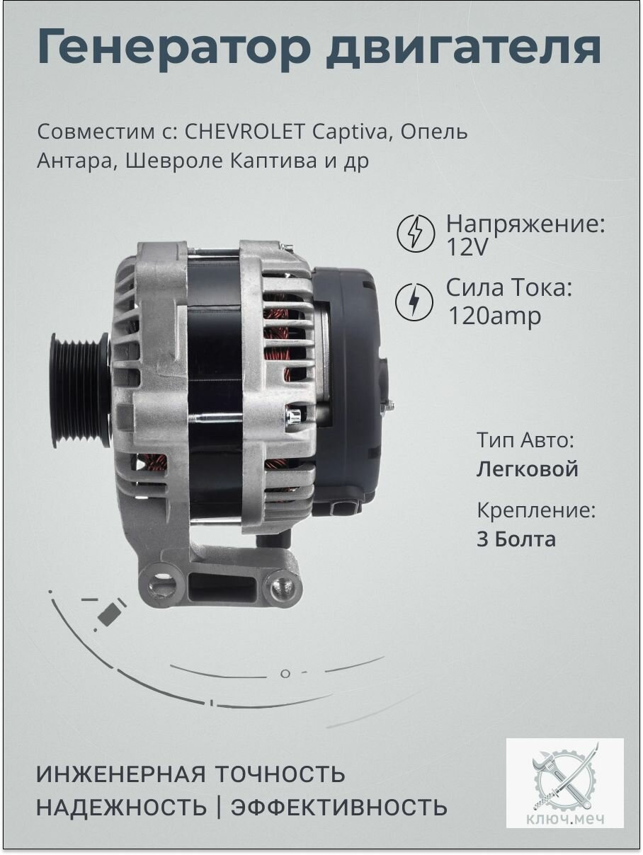 Генератор CHEVROLET Captiva, Опель Антара, Шевроле Каптива