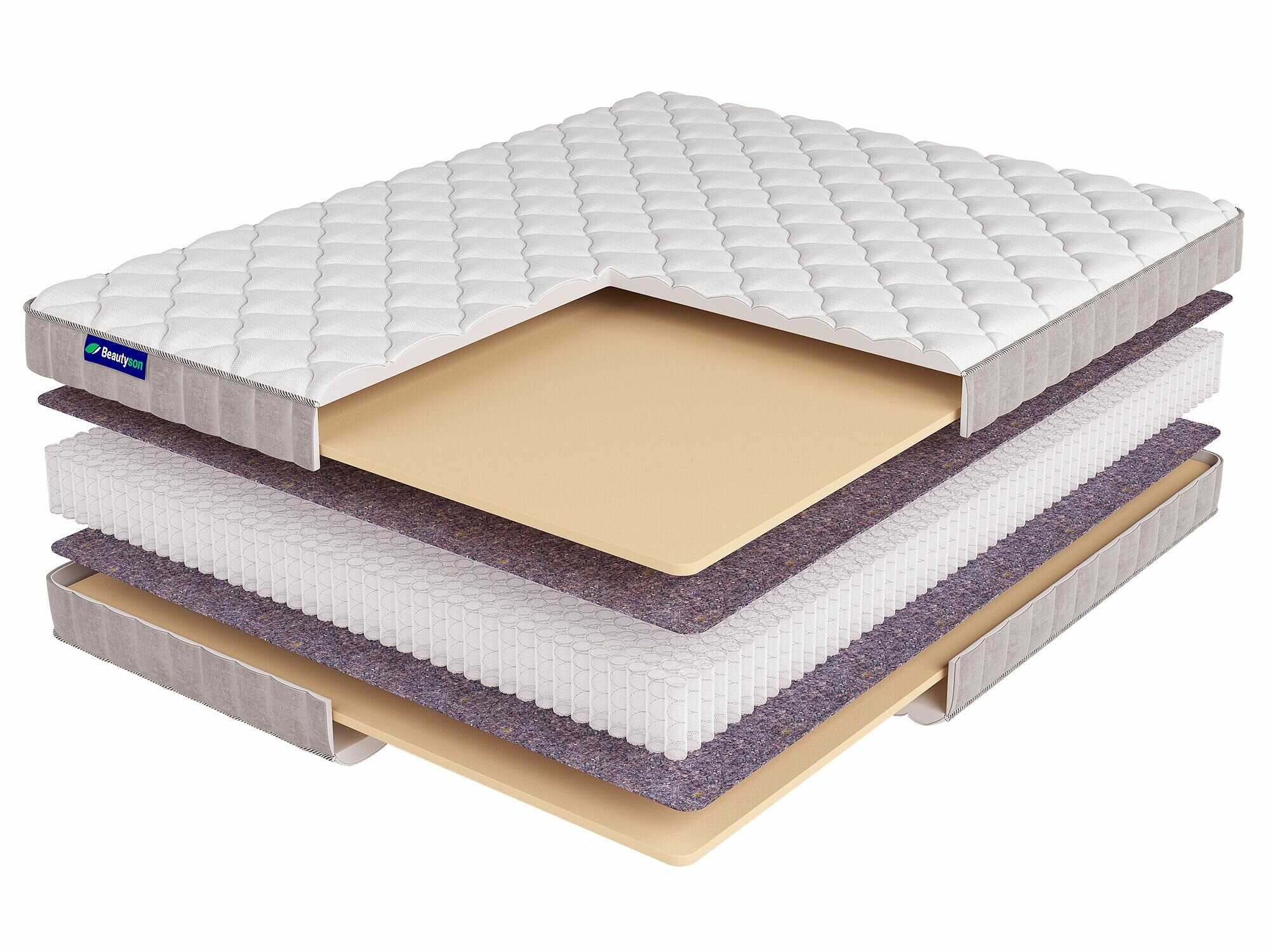Матрас Beautyson Roll Spring EcoLatex S1200 Lux 120х195 высота 20 см анатомический средней жесткости Независимые пружины