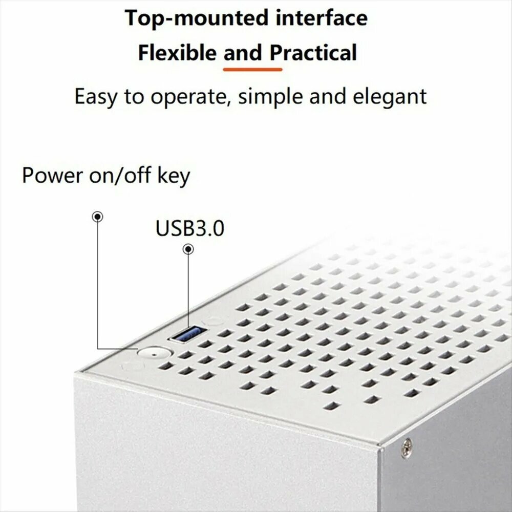 Корпус для компьютера A07 Mini ITX, корпус хоста HTPC, настольного компьютера, черный