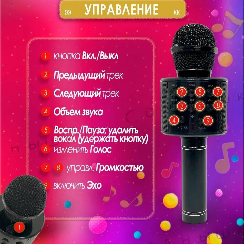 Микрофон, черный — фото 1
