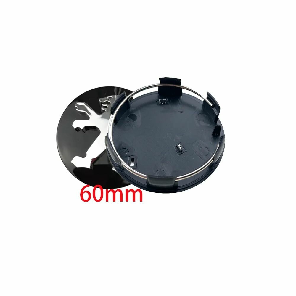 Колпак центра колеса 60 мм 4 шт для Peugeot 2008 3008 307 308 206 207 208 407 508 107 205 4008 водонепроницаемый