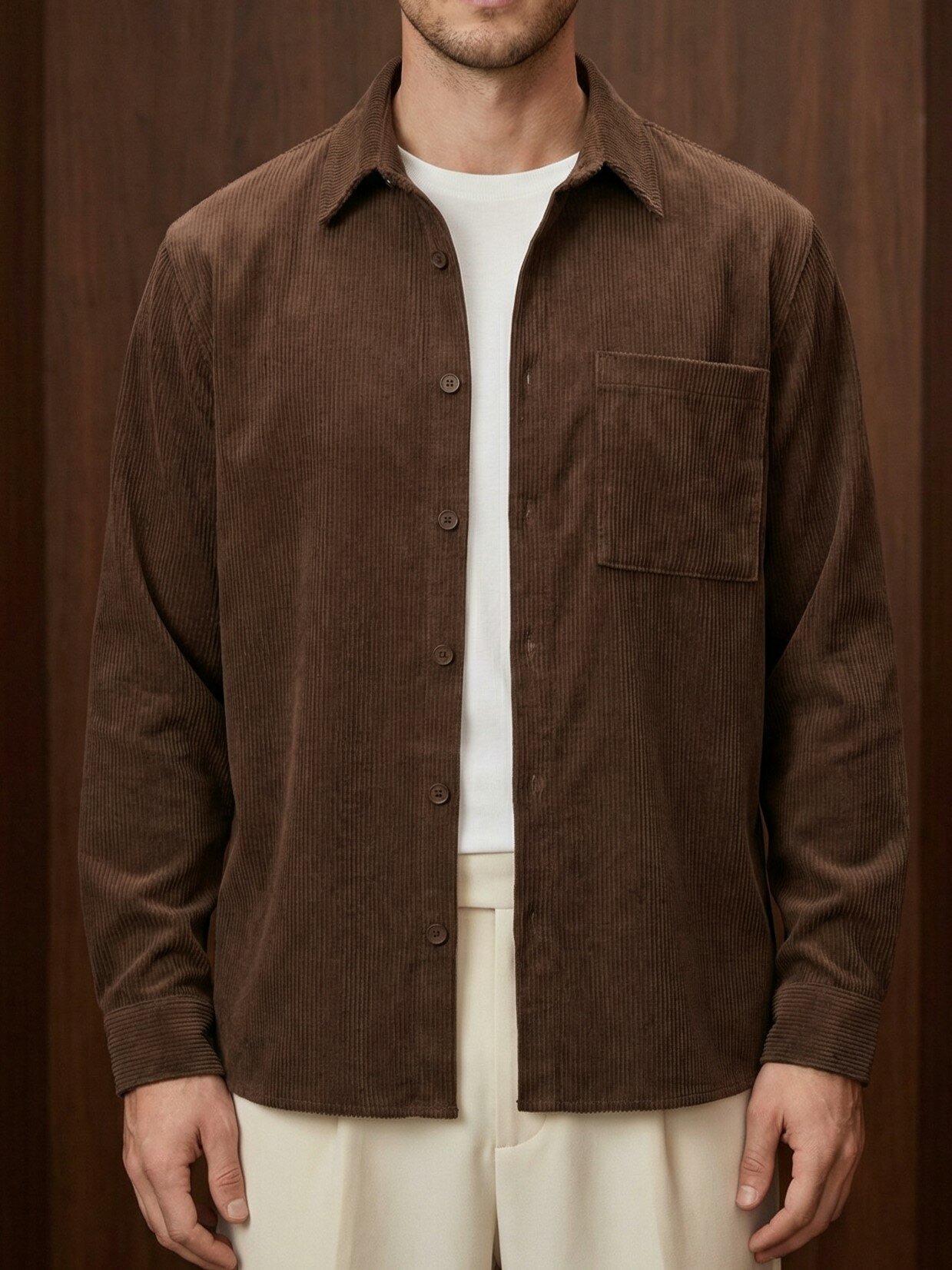 Рубашка мужская вельветовая