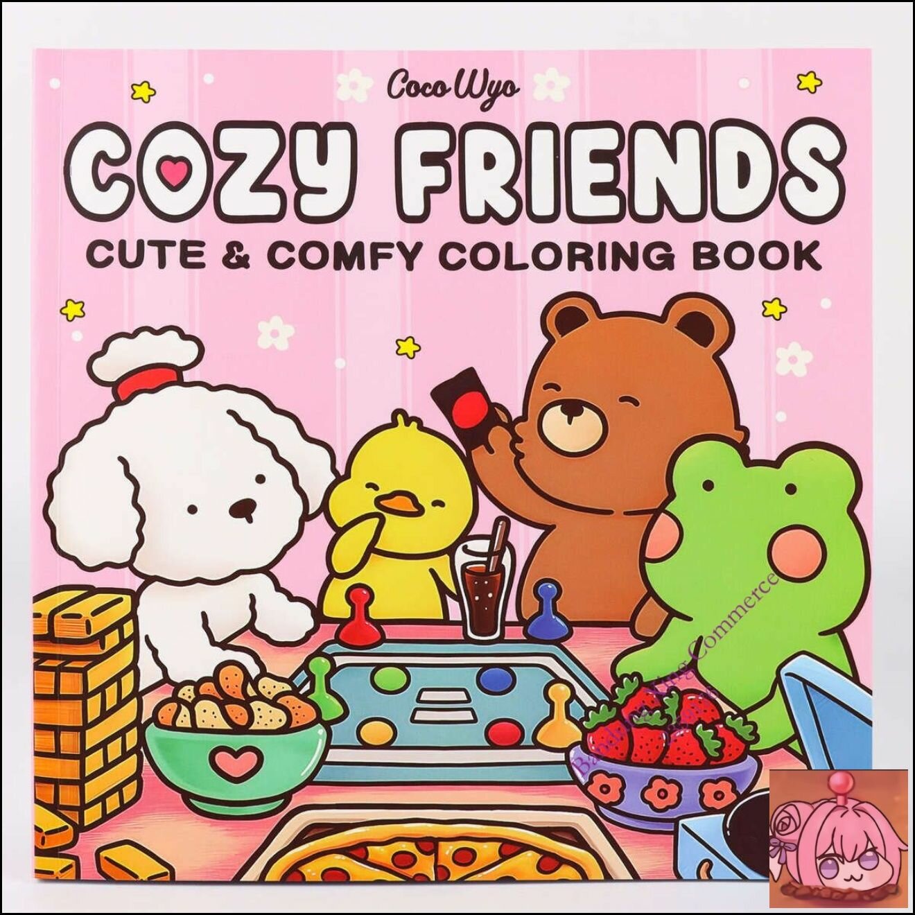 Cozy Friends Vol 3: Раскраска для взрослых и подростков с милыми животными, мягкий переплет, 46 страниц, формат 21x21 см