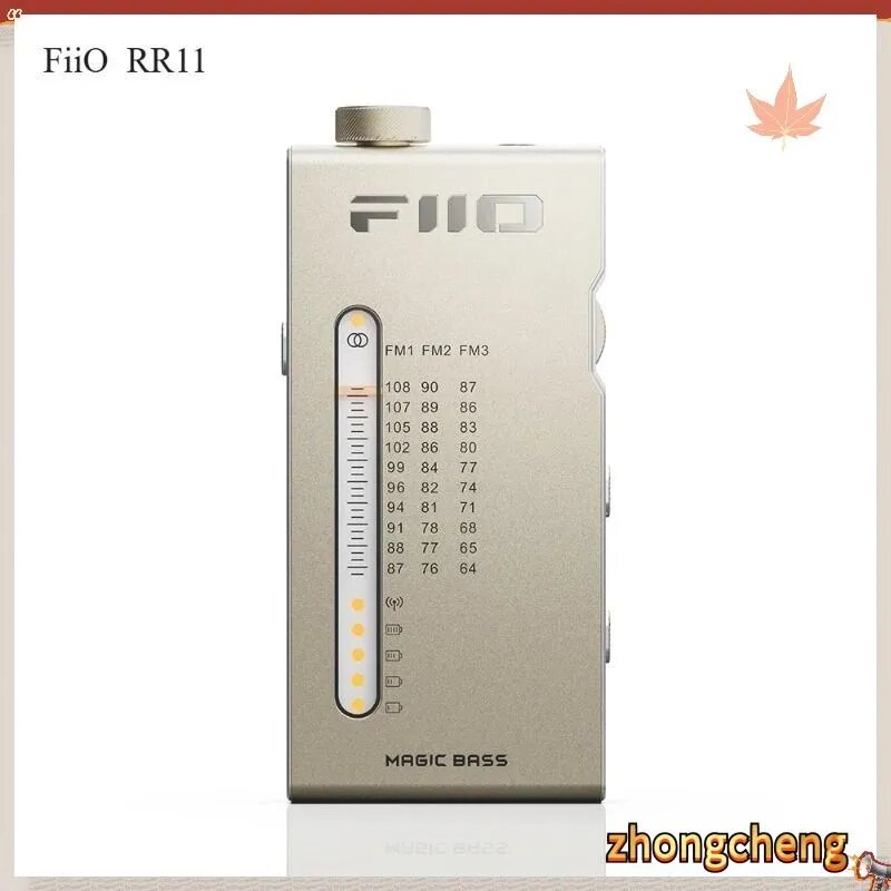 FiiO RR11 Портативный HiFi FM-радиоприемник с аналоговой настройкой PVR, улучшенными басами, объемным звуком 3D, полным охватом диапазона 64-108 МГц