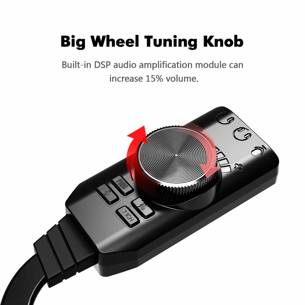 USB Audio Interface Sound Card 7.1 Channel External Audio Adapter Sound Card — фото 1