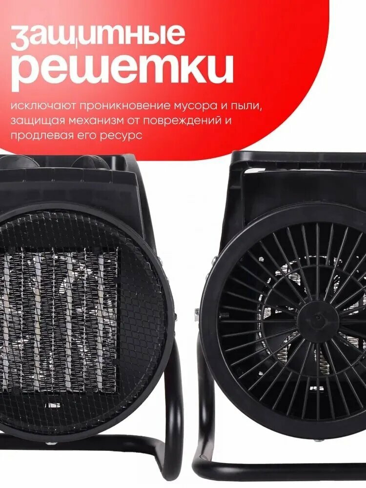 Тепловая пушка электрическая Ресанта ТЭПК-3.0/3 KМР (керам. нагревательный элемент, круглая, 3 кВт; 3 режима; регулировка температуры)