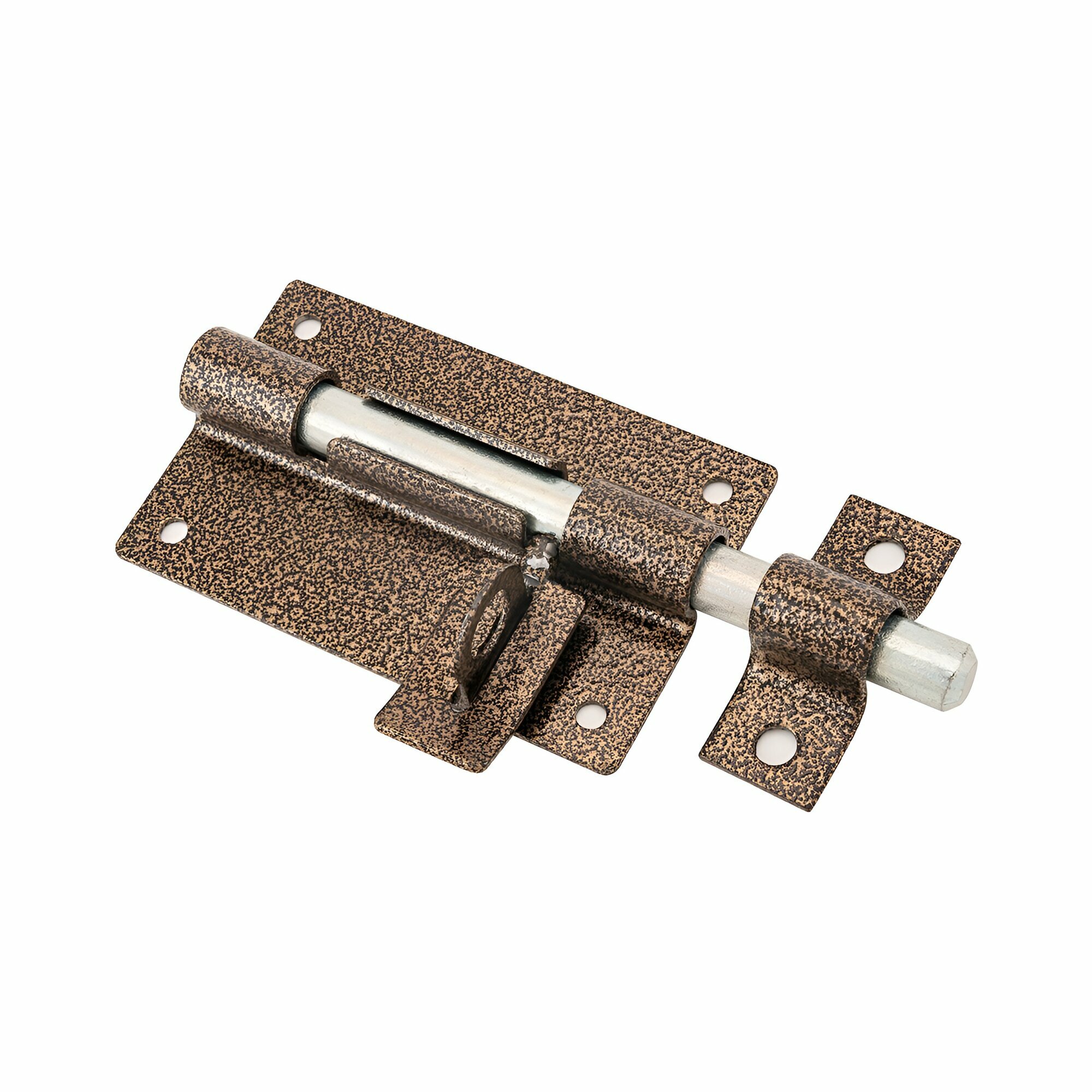 Засов дверной круглый с проушиной "Секрет" ЗД-12, 120 х 75 мм, цвет: бронза антик