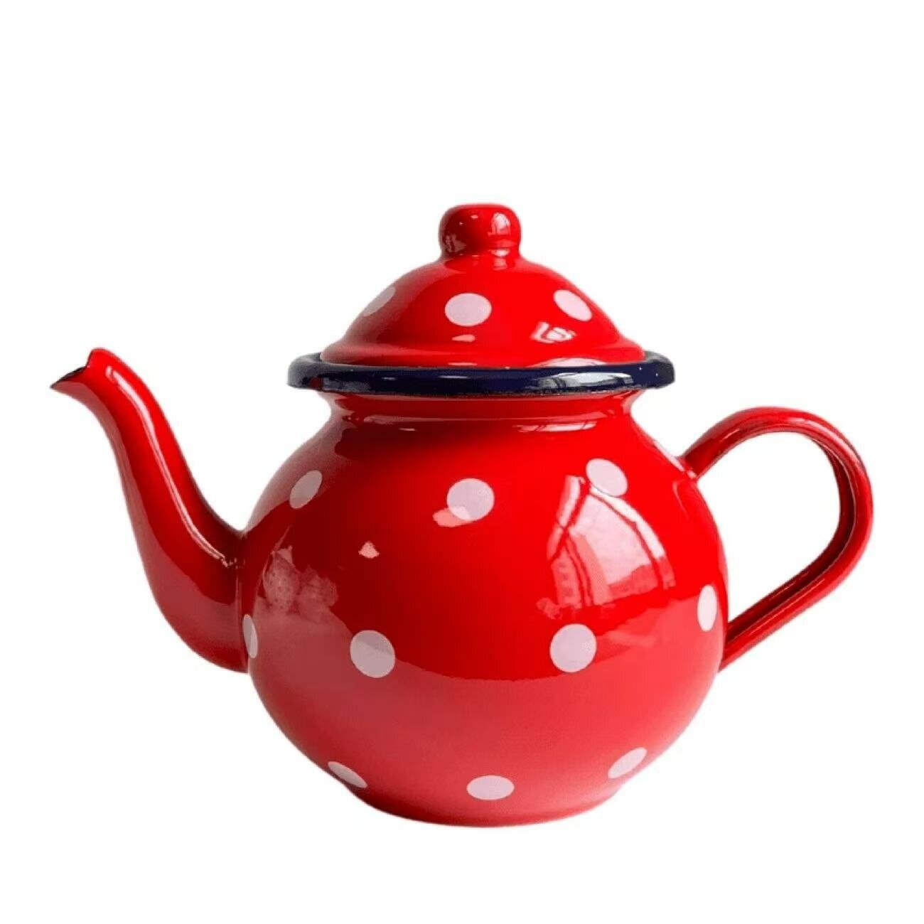 Высокая внешняя привлекательность，Эмалированный，Кофейник··можно использо. индукционная плита，15*7*9.5cm，красный