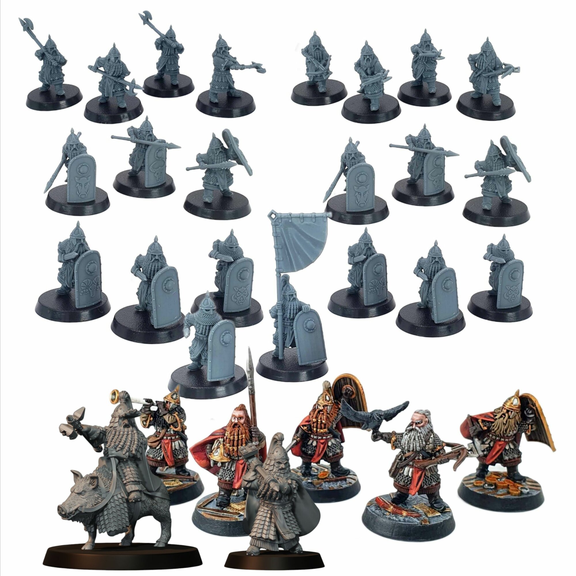 Гномы Железных холмов и Даин Железностоп набор миниатюр