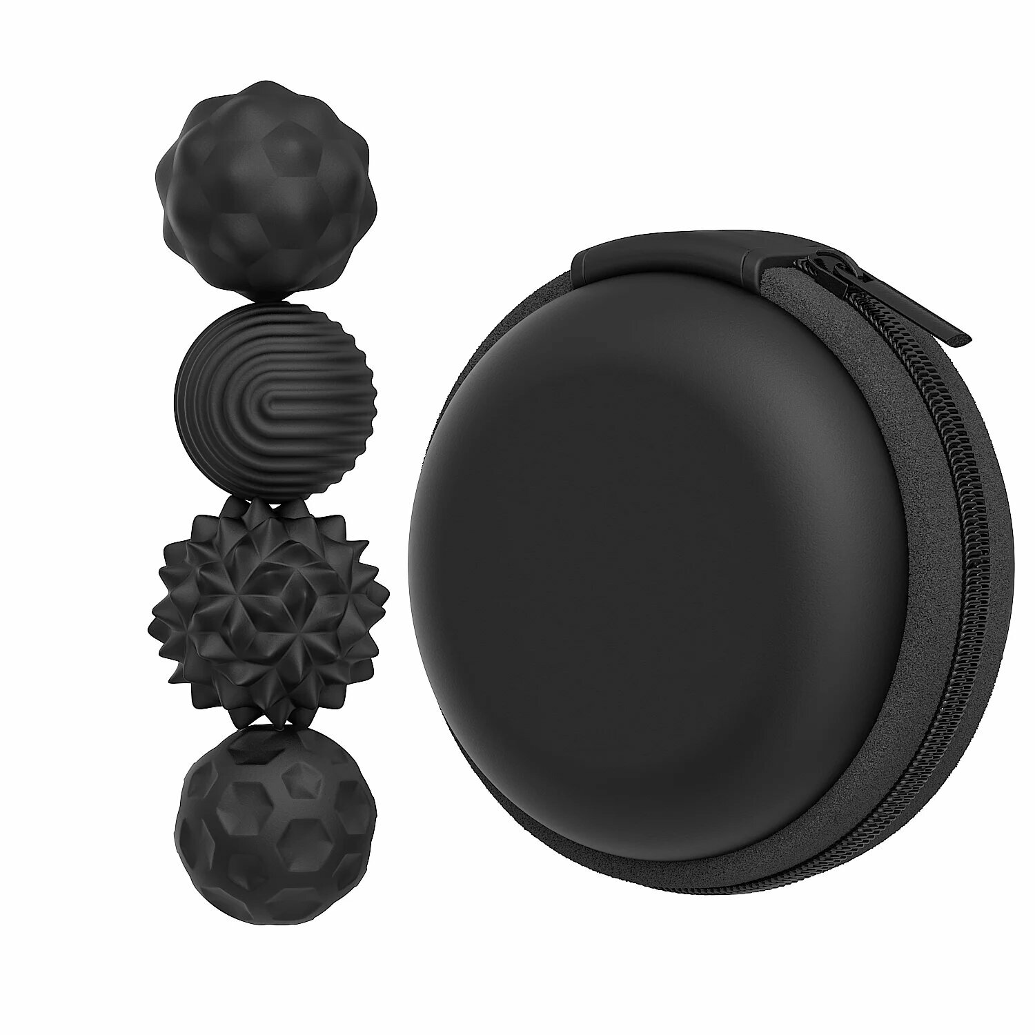 Магнитный силиконовый спиннер black 4pcs